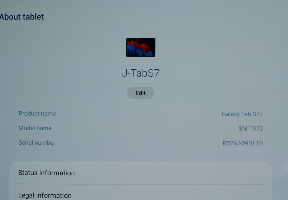 Samsung galaxy tab S7+ Wifi, 128gb