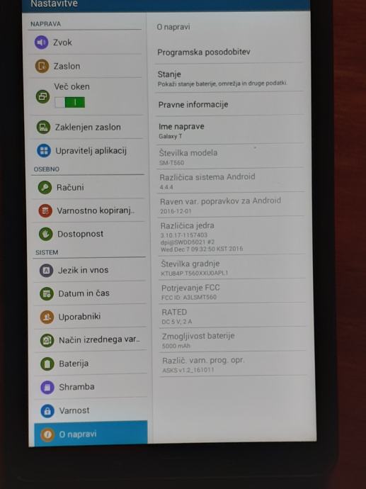 Samsung Tab E z zaščitnim ovitkom