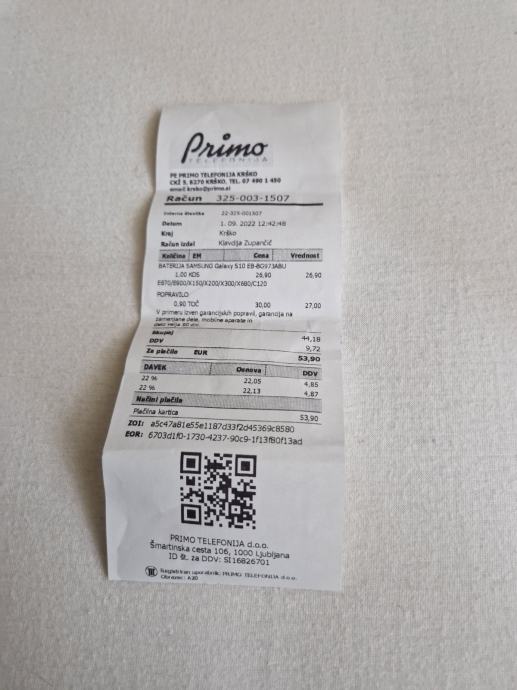 Prodam rabljen mobilni telefon Samsung Galaxy S10 modri
