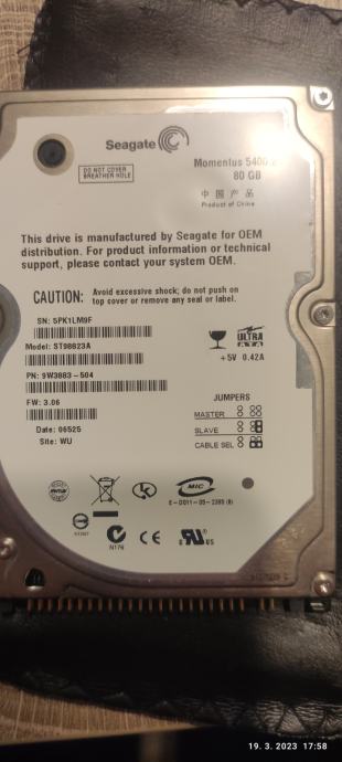 SEAGATE MOMENTUS 5400.2 80GB