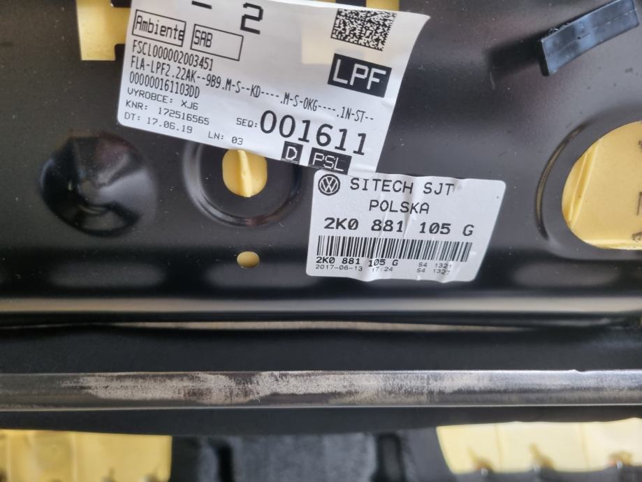 Škoda Fabia 3 sedeži