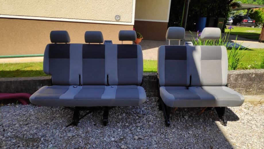 T5 Transporter Karavela Notranjost Kompletna Ugodno Sedeži klop