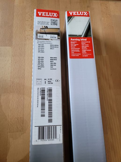 Velux zunanje mrežasto senčilo