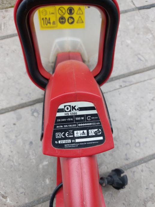 Električne škarje za živo mejo HS 5560