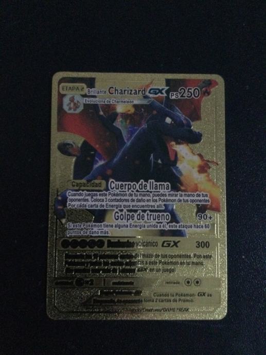 NOVA BRILLANT CHARIZARD GX POKÉMON KARTA NAREJENA: 2019 ZLATA
