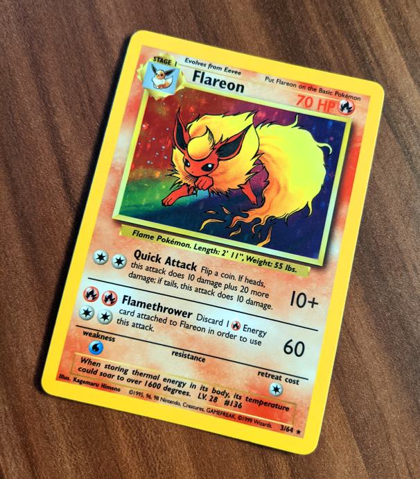 Pokemon TCG, Flareon (First Generation) 3/64 Holo