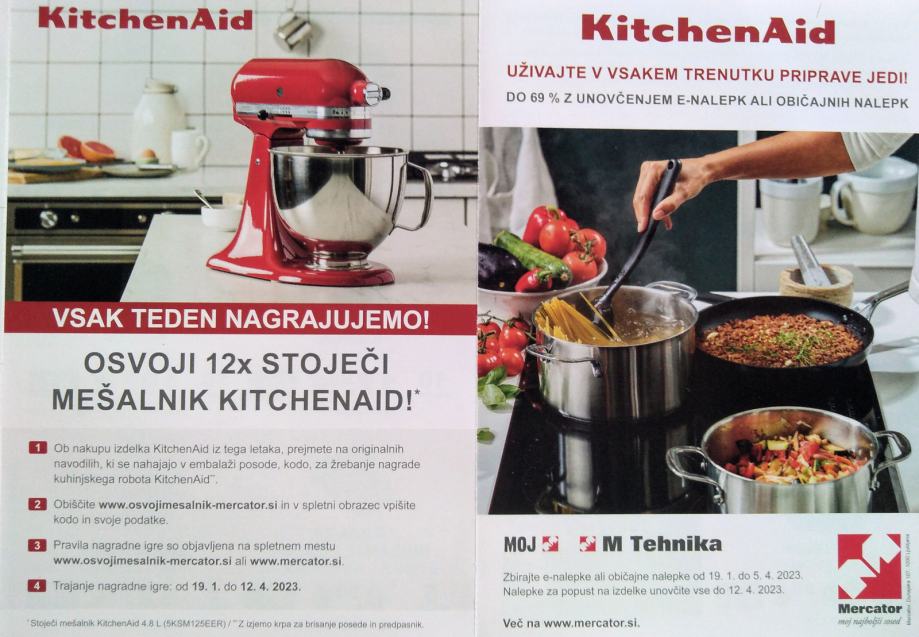 Mercator nalepke/točke KitchenAid /Kitchen Aid (januar 2023)