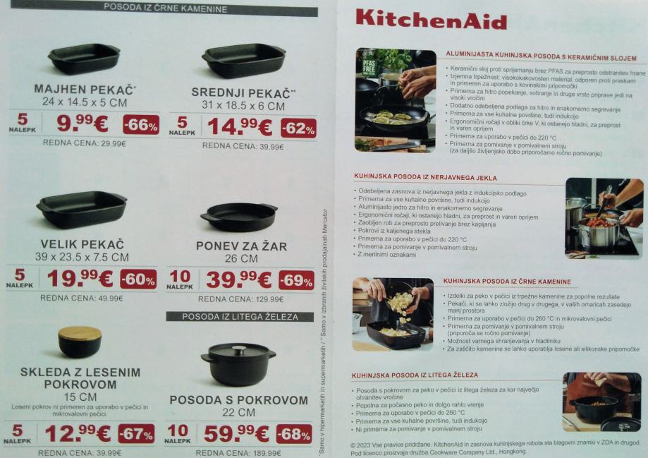 Mercator nalepke/točke KitchenAid /Kitchen Aid (januar 2023)