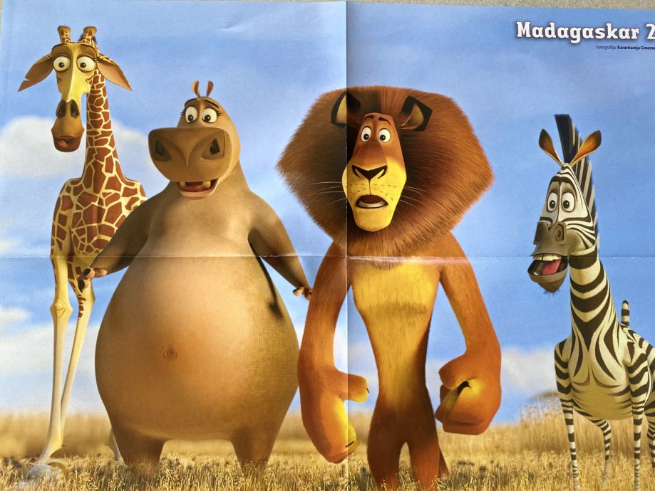 *Plakat MADAGASKAR 2 poster (Karantanija Cinemas) - NOVO prodam