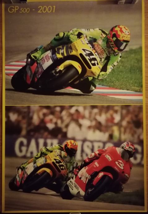 Plakat Rossi & Biaggi GP500 - 2001