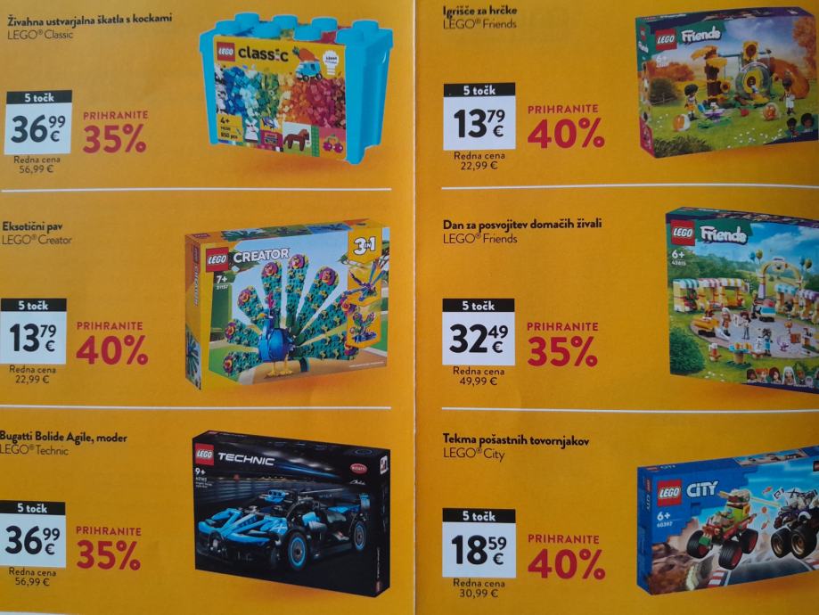 SPAR nalepke/točke LEGO (november 2024) - 143 nalepk
