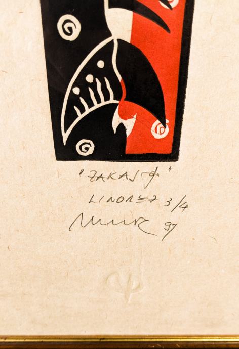 (8637) N/A Grafika linorez Zakaj 23cm x 46cm