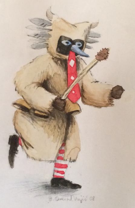 Akademska slikarka Erika Omerzel Vujić - ilustracija Kurent