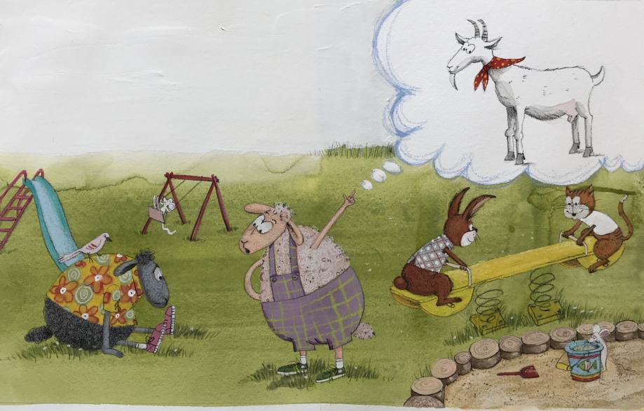 Akademska slikarka Erika Omerzel Vujić - ilustracija Megi in Bibi