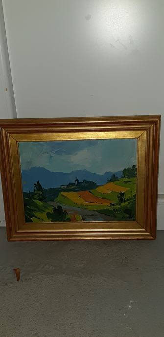 ZAMENJAM AKADEMSKI SLIKAR IVAN KOVAČIČ OLJE NA PLATNU 53X43 CM