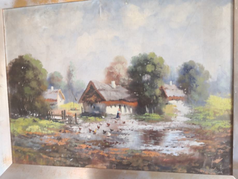 Akademski slikar Trstenjak Ante,92x72cm olje na platnu,