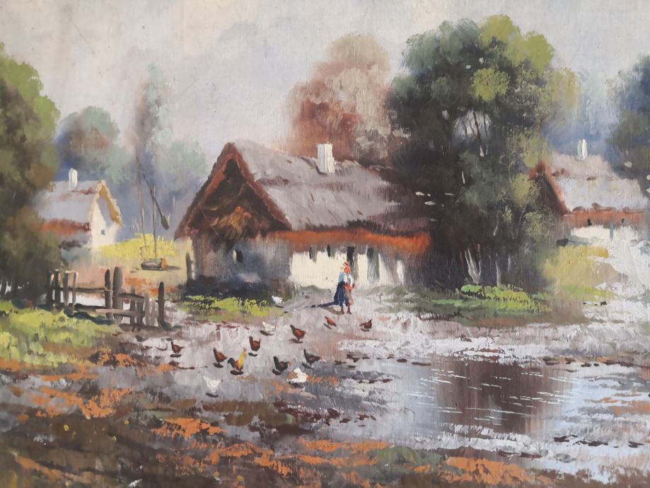 Akademski slikar Trstenjak Ante,92x72cm olje na platnu,