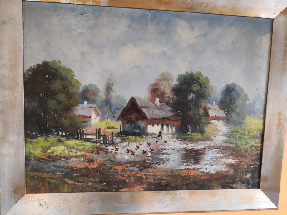 Akademski slikar Trstenjak Ante,92x72cm olje na platnu,
