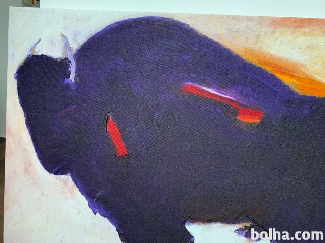 Andraž Šalamun − slika Bizon 100x140 cm, akril/juta