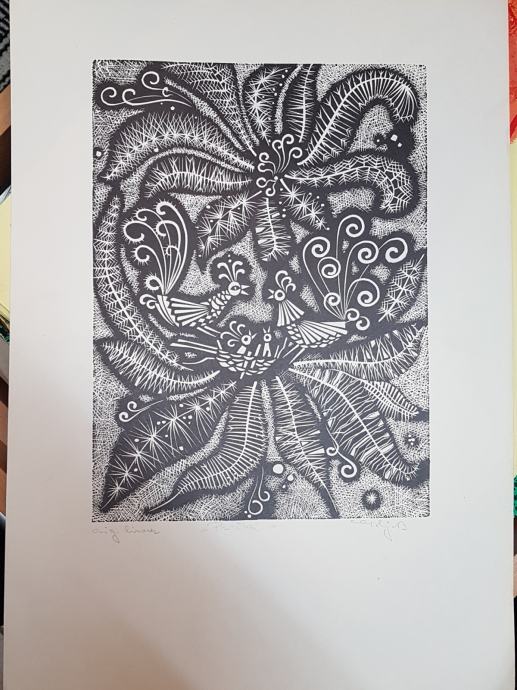 Bojan Golija -Ptički- orig. grafika 1972