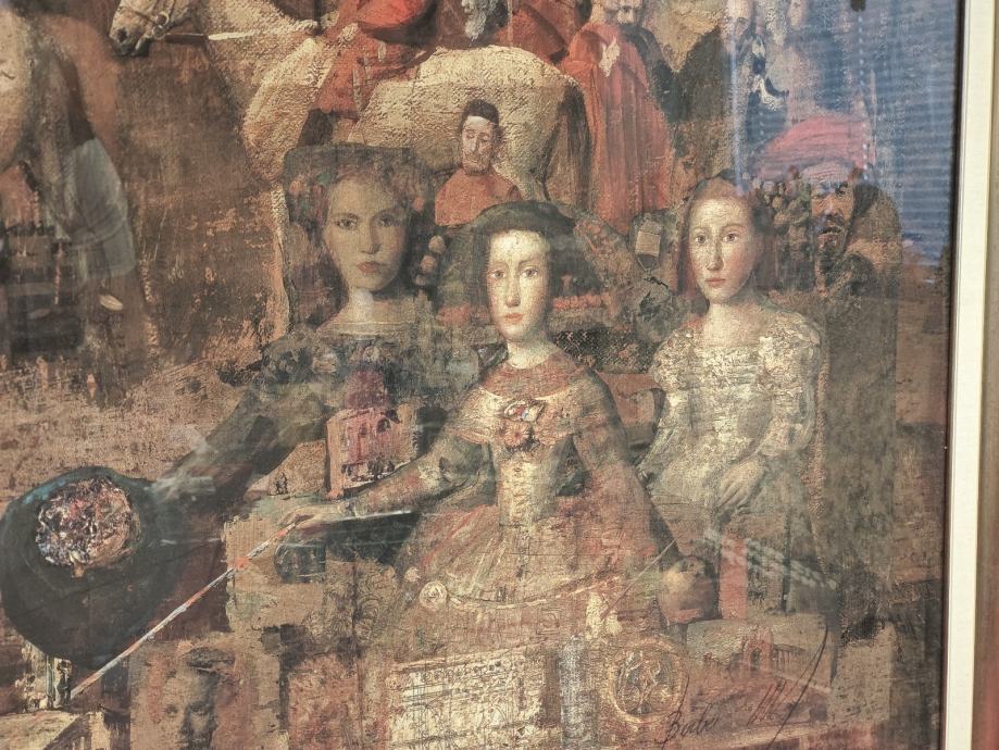 Mersad Berber - grafika. Uokvirjena. 164x 100 cm