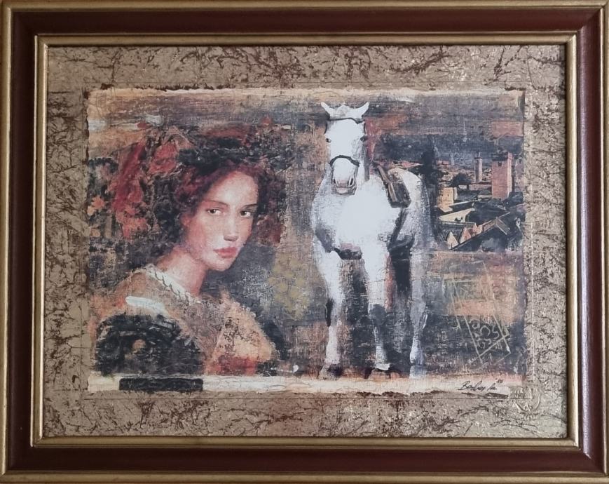 Mersad Berber, kombinirana tehnika, 57x45 cm