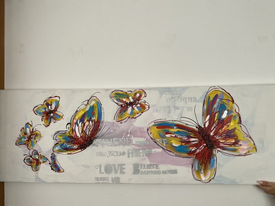 Okrasna slika Metulj, 150x50 cm