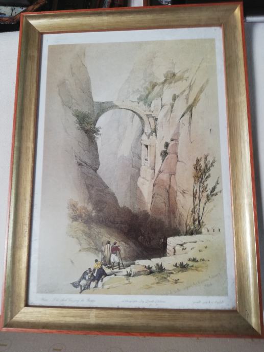 Petra - Lithographie. Izvirna slika s podpisom