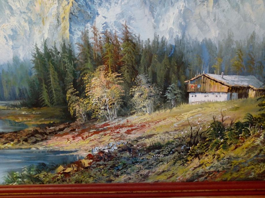 Slika narave, 128 x 68 cm, olje na platnu