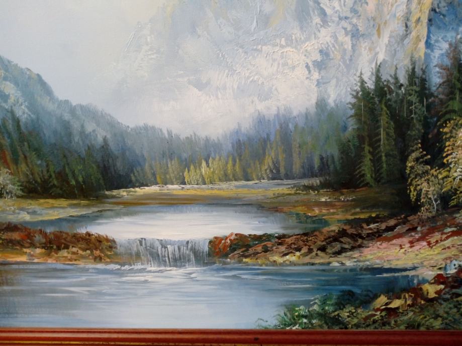 Slika narave, 128 x 68 cm, olje na platnu