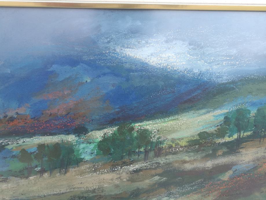 Lepa okvirjena slika pokrajine