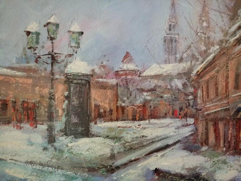 Slika Zagreb katedrala in sneg
