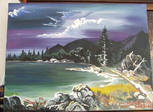 SLIKE - akril na platnu -razni motivi,70x50cm, Marija,cvetje