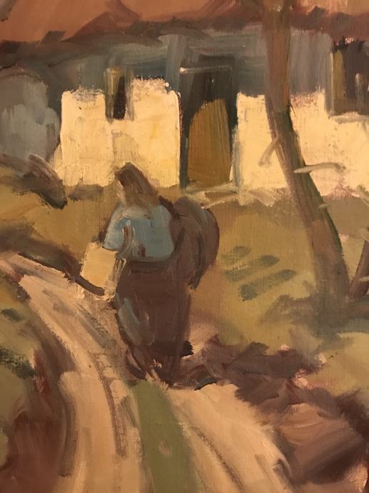 Umetniška slika Ivan Katič - Motiv iz Haloz pod Donačko goro 1970