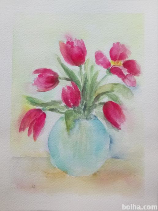 Umetniška slika - Cvetje/Šopek/Tulipani