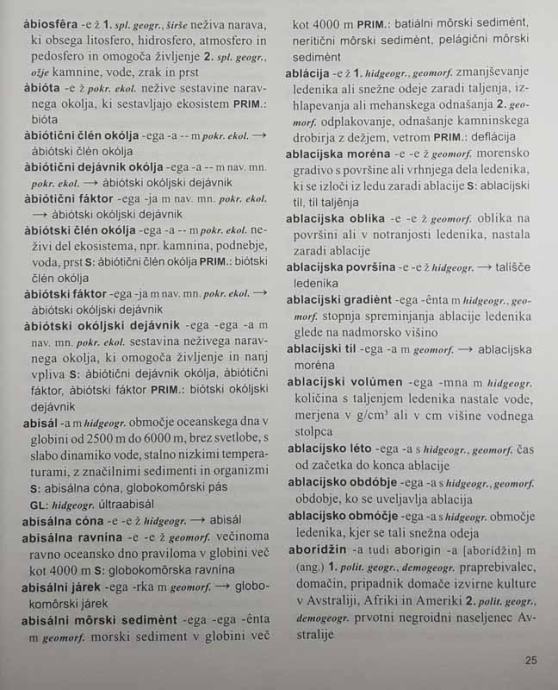 GEOGRAFSKI TERMINOLOŠKI SLOVAR, več avtorjev