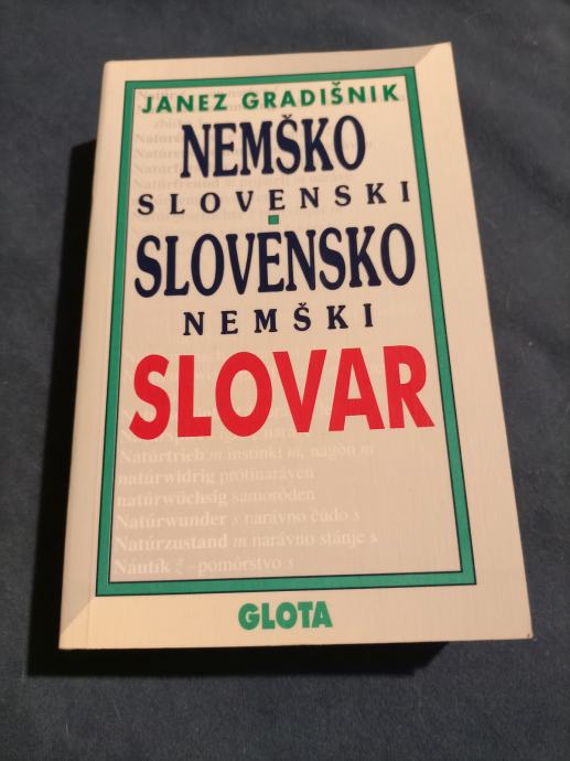 nemsko slovenski -slovensko nemski slovar