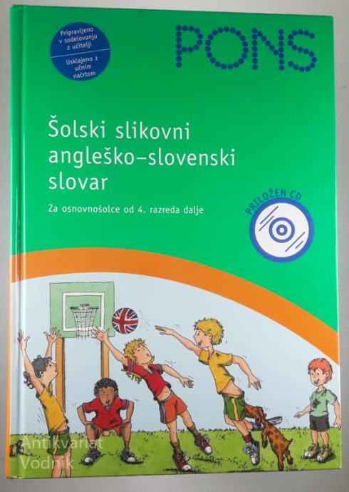 PONS ŠOLSKI SLIKOVNI SLOVAR: ANGLEŠKO - SLOVENSKI