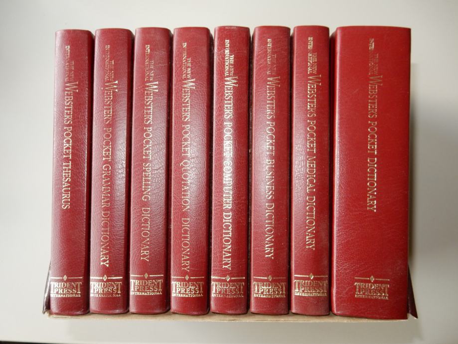 SLOVAR - ANGLEŠČINA Websters Pocket Dictionary - komplet 8 slovarjev