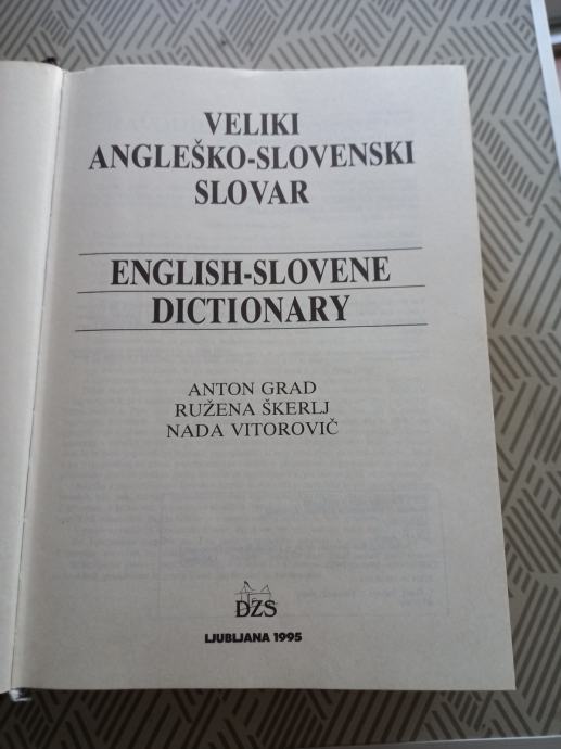 Veliki angleško slovenski slovar