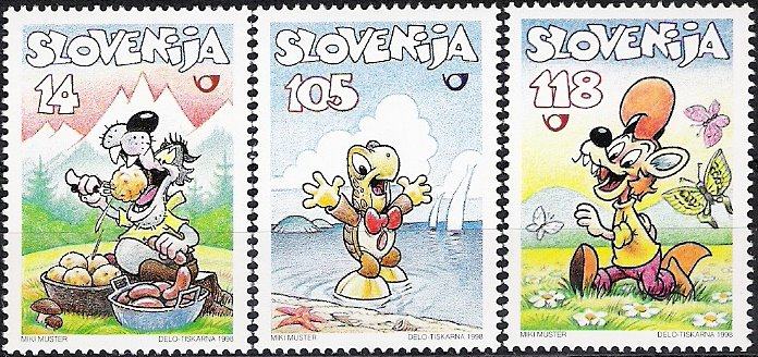 Slovenija 220 222 strip Miki Muster Zvitorepec Lakotnik Trdonj** (max)