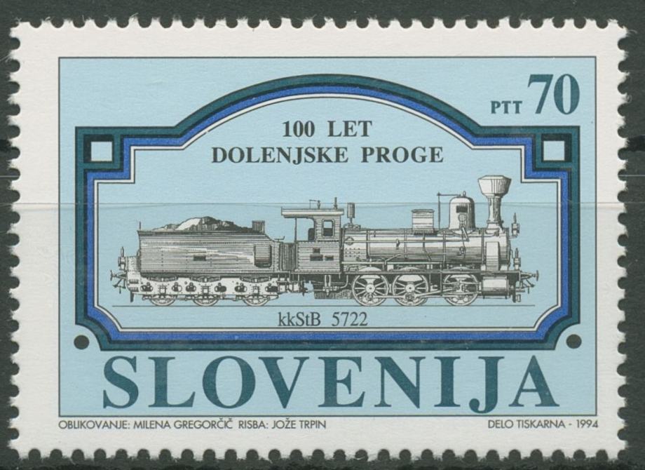 SLOVENIJA leto 1994 - 100 OBLETNICA PROGE LJUBLJANA - GROSUPLJE - NM