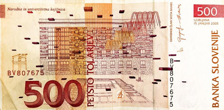 (5000) Bankovec 500 Petsto tolarjev 2005