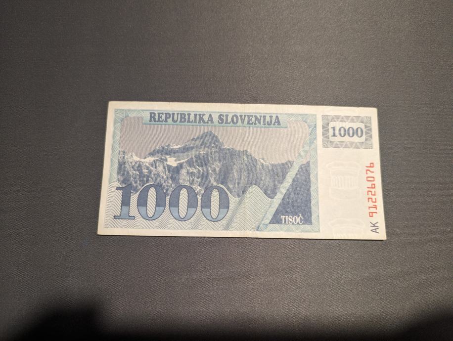 Slovenski tolar bon 1000 XF