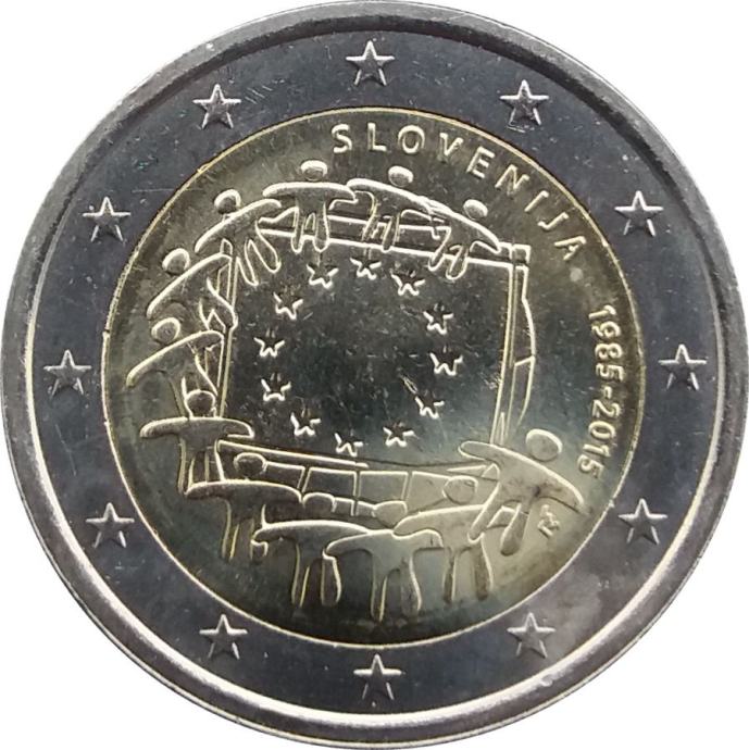 2 Euro Slovenija 2015 - 2022 UNC izbor spominskih kovancev (cena/kos)