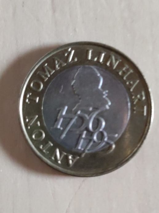 Anton Tomaž Linhart Kovanec bimetalni 500 tolarjev SIT 2006