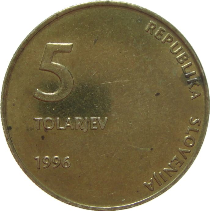 LaZooRo: Slovenija 5 Tolarjev 1996 UNC samostojna