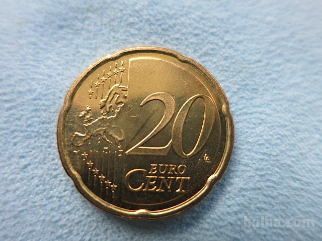 SLOVENIJA lot 5 kovancev 10 tolarjev & 20 centov 2001 UNC