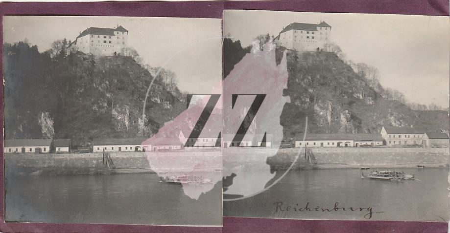 Fotografija Brestanica Grad Splav Železnica ter Boštanj 1910