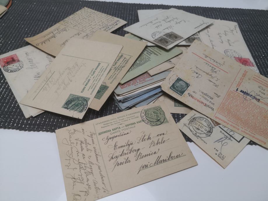 Lot stara pisma,iz 1928 leta, 1940,,,,,stare dopisnice,